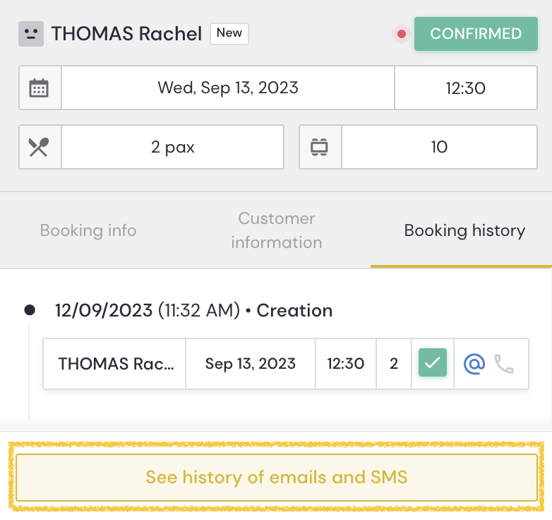How to consult the booking history ? – Zenchef : Help Center