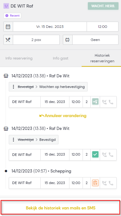 Hoe kan ik de historiek van een reservering raadplegen? – Zenchef ...