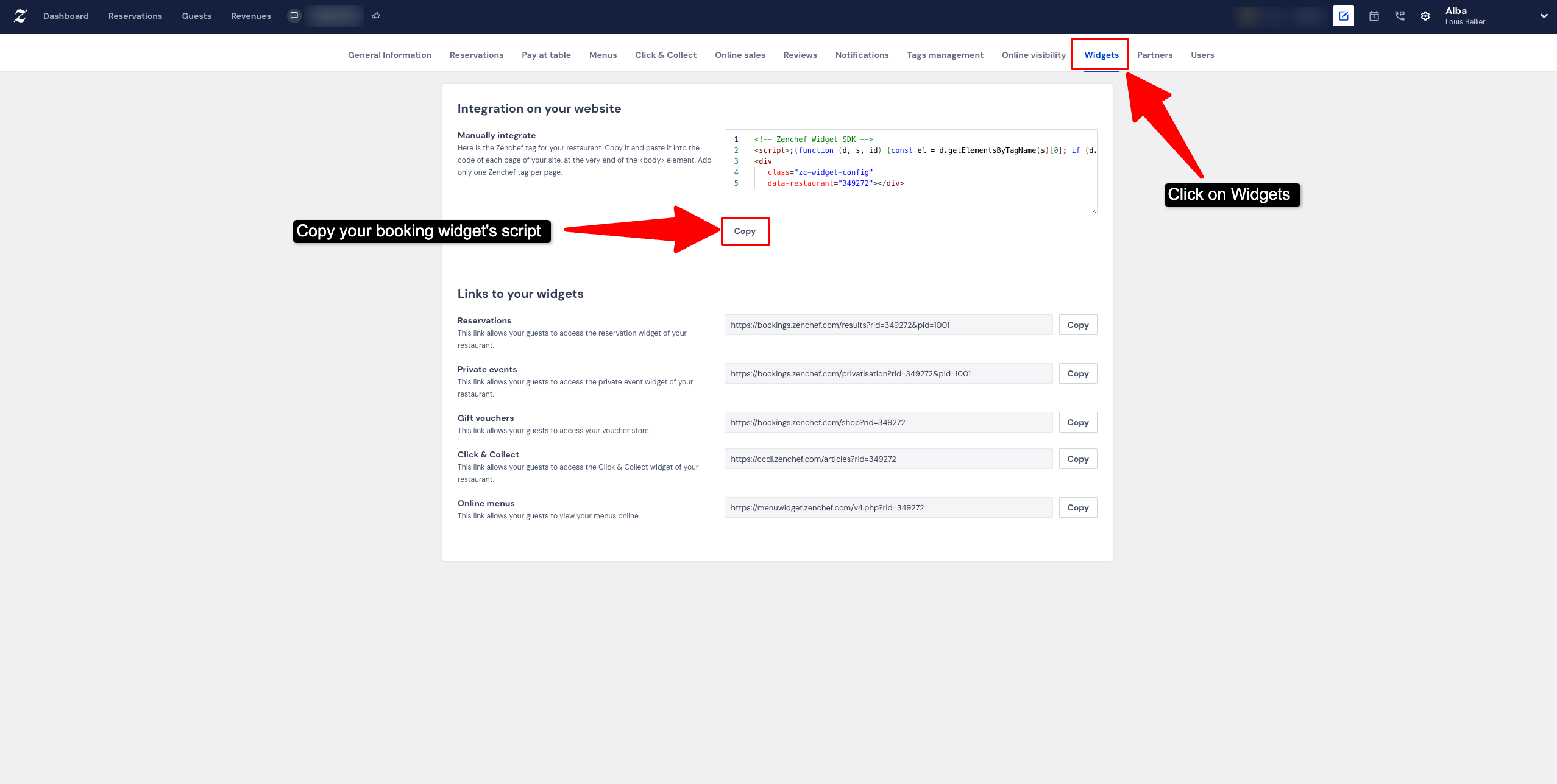 How to Install the ZenchefOS SDK Widget? – Zenchef : Help Center