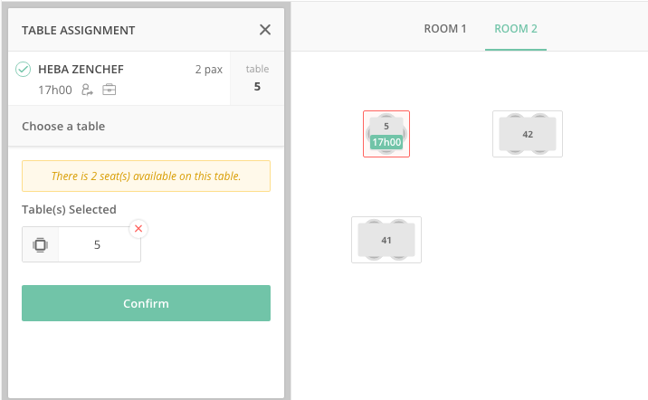 How do I assign tables to customers? – Zenchef : Help Center