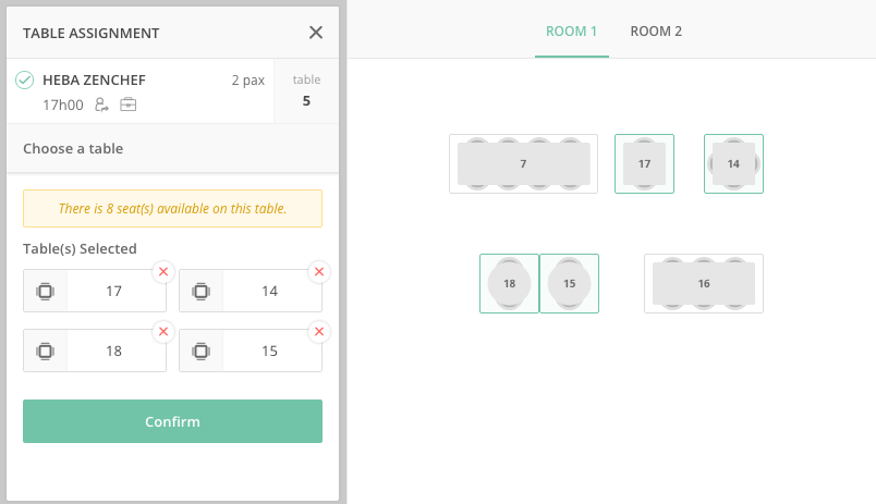 How do I assign tables to customers? – Zenchef : Help Center
